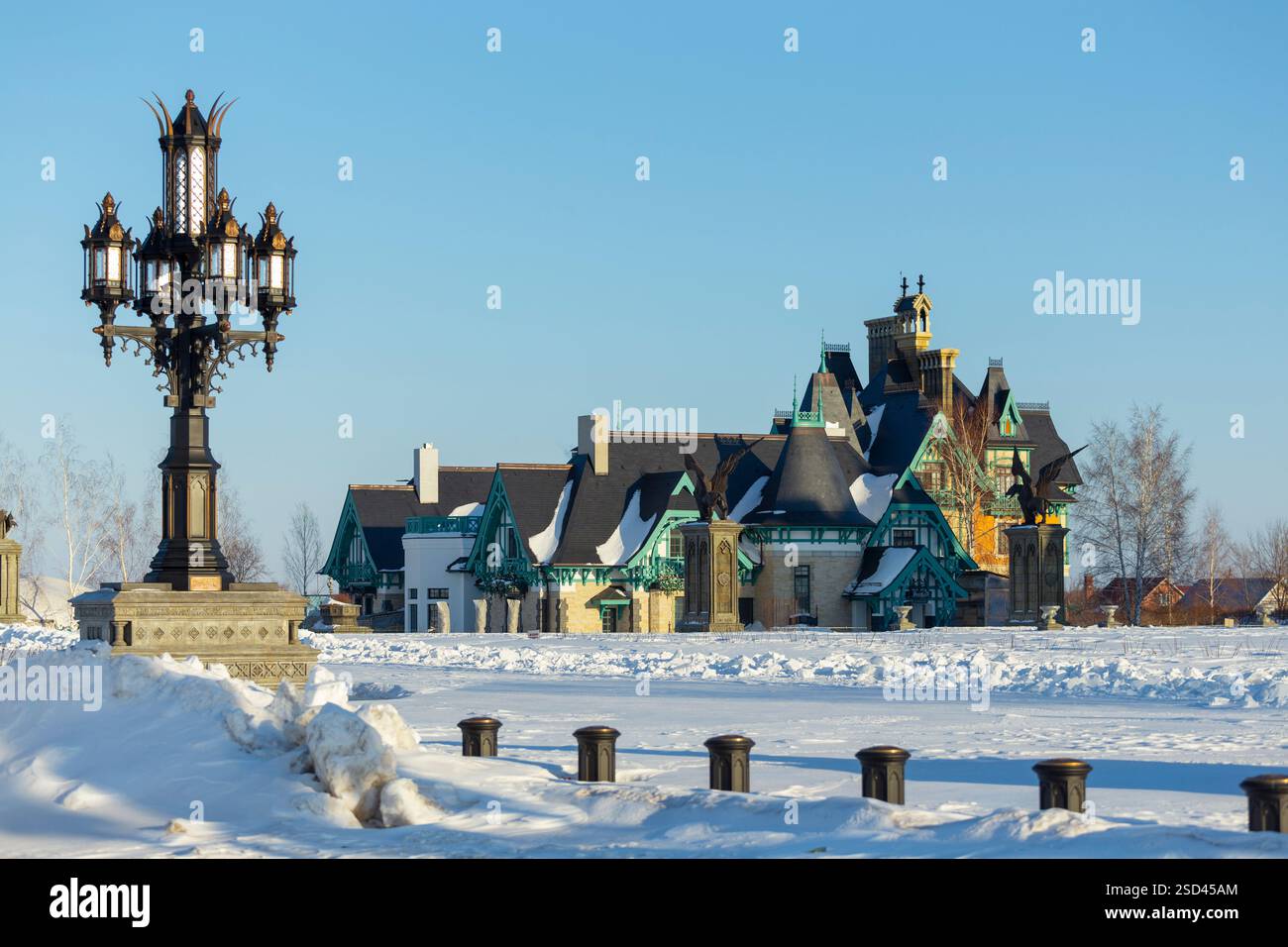 SAMARA, RUSSIA - March 13, 2021: Tourist center Castle Garibaldi in the ...