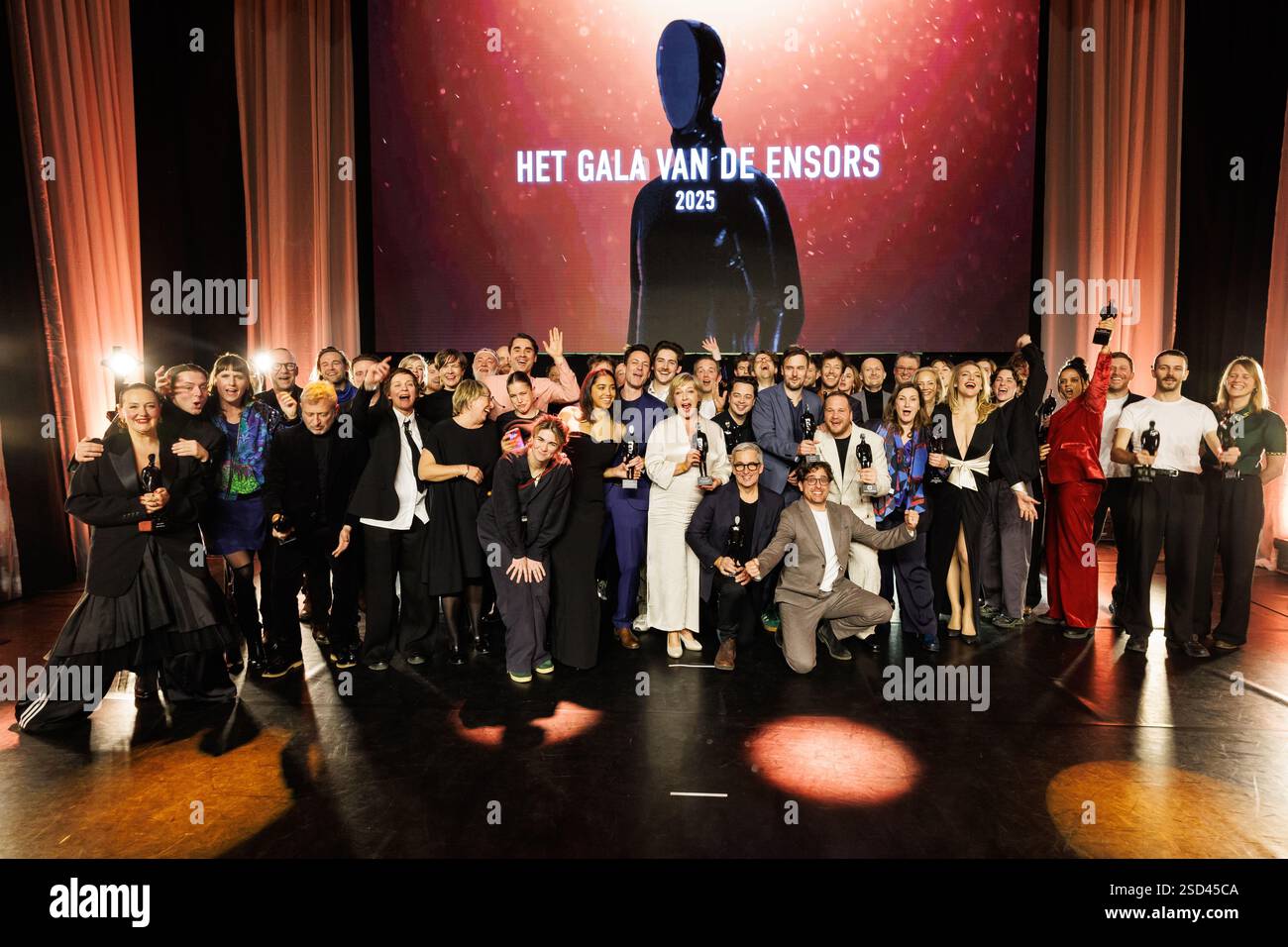 Oostende, Belgium. 07th Feb, 2025. Ensor winners celebrated on the ...