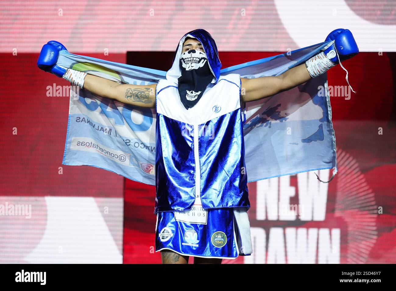 David Benitez during a ring walk before his light heavyweight bout ...
