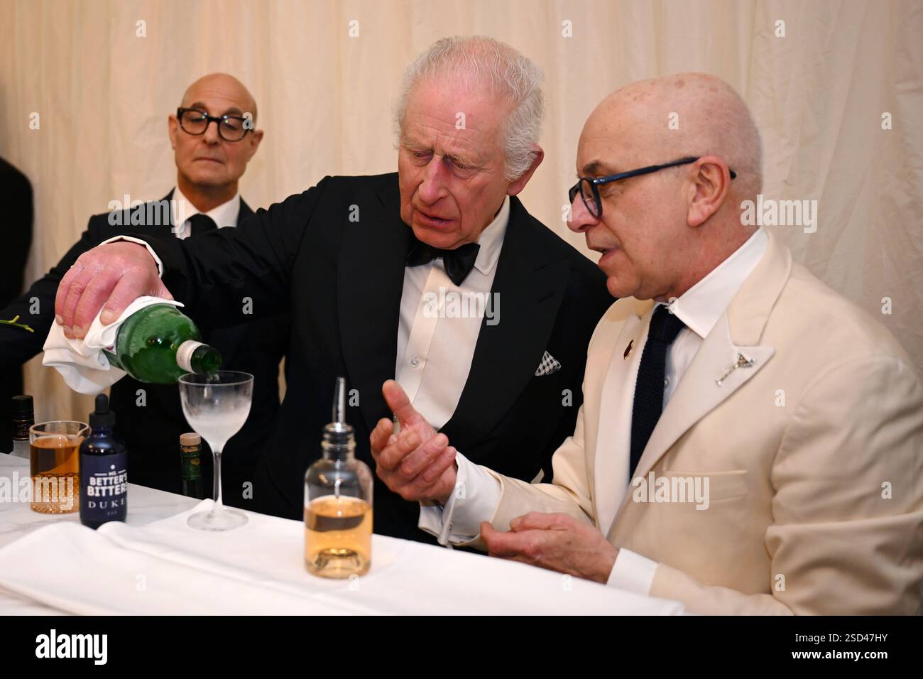King Charles III and Alessandro Palazz during a dinner in celebration ...