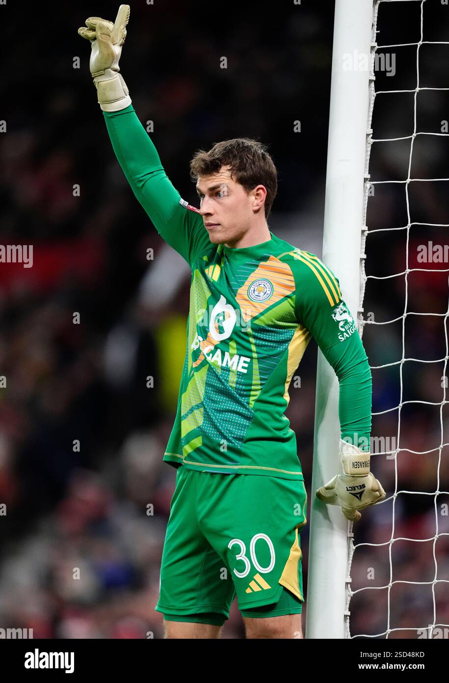 Leicester City goalkeeper Mads Hermansen during the Emirates FA Cup ...
