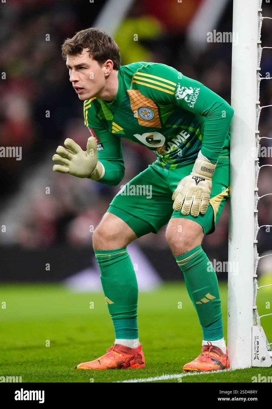 Leicester City goalkeeper Mads Hermansen during the Emirates FA Cup ...