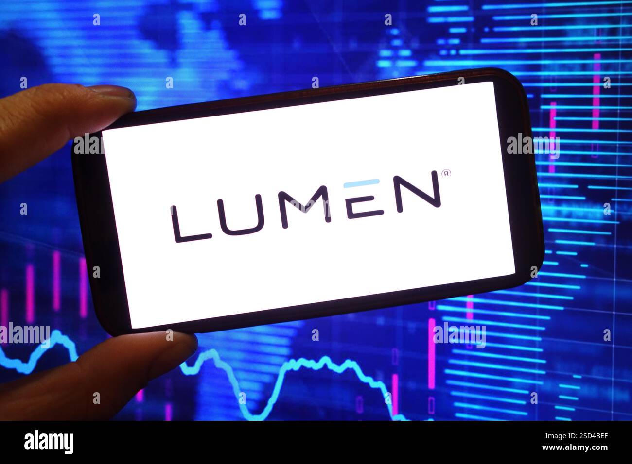 Poland. 7th Feb, 2025. In this photo illustration, the Lumen ...