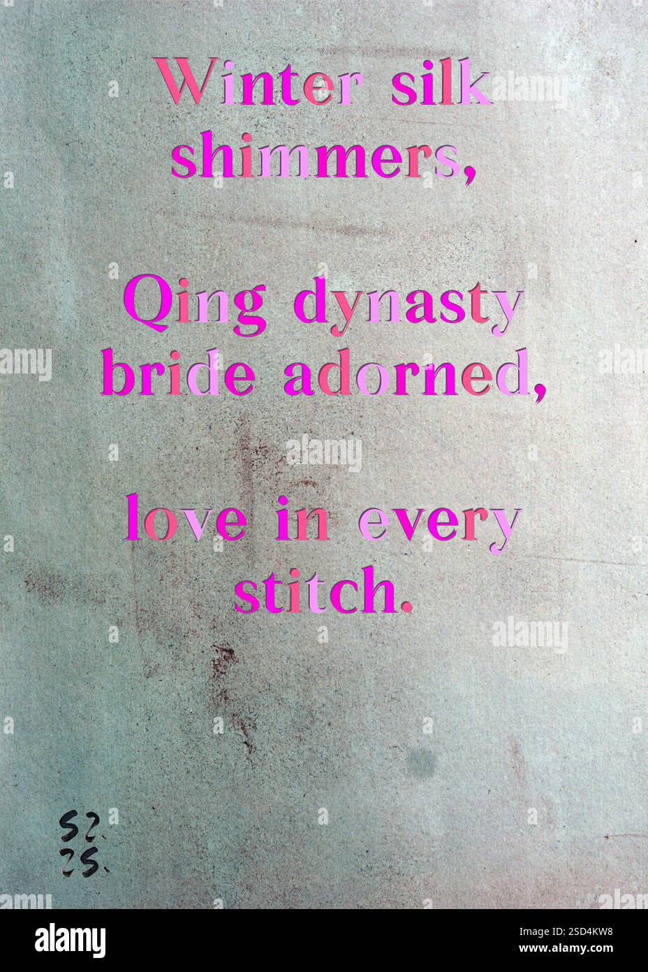 Winter silk shimmers, Qing dynasty bride adorned, love in every stitch ...