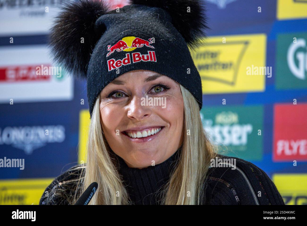 03 February 2025, Austria, Saalbach-Hinterglemm: Alpine skiing: Lindsey ...