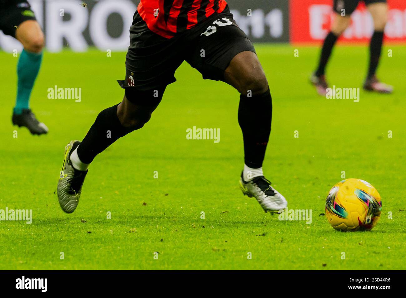 Yumus Musah wears Nike Tiempo Legend 10 Elite during Coppa Italia match ...
