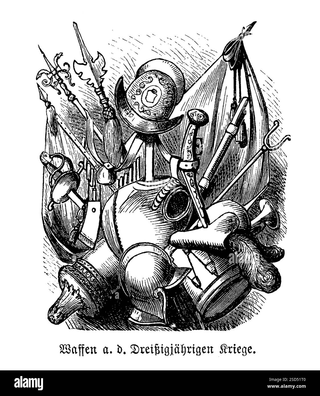 Weapons of the Thirty Years' War, creative image Stock Photo - Alamy