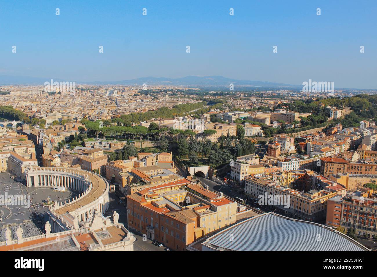 Panoramic View of Vatican City, Saint Peter s Square, and Rome with the ...