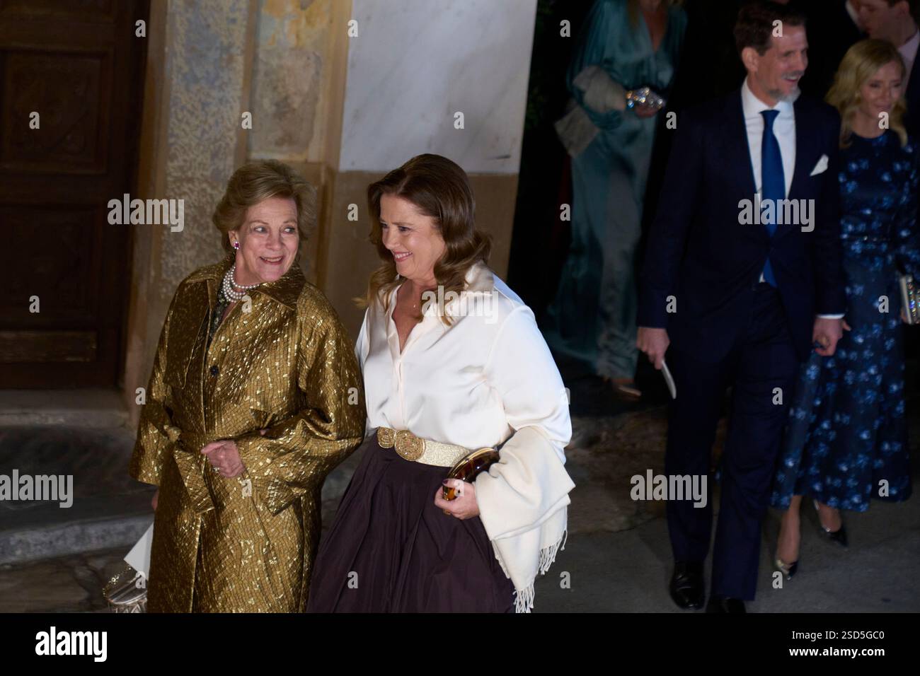 Former Queen Anna Maria of Greece, left, and former Princess Alexia of ...