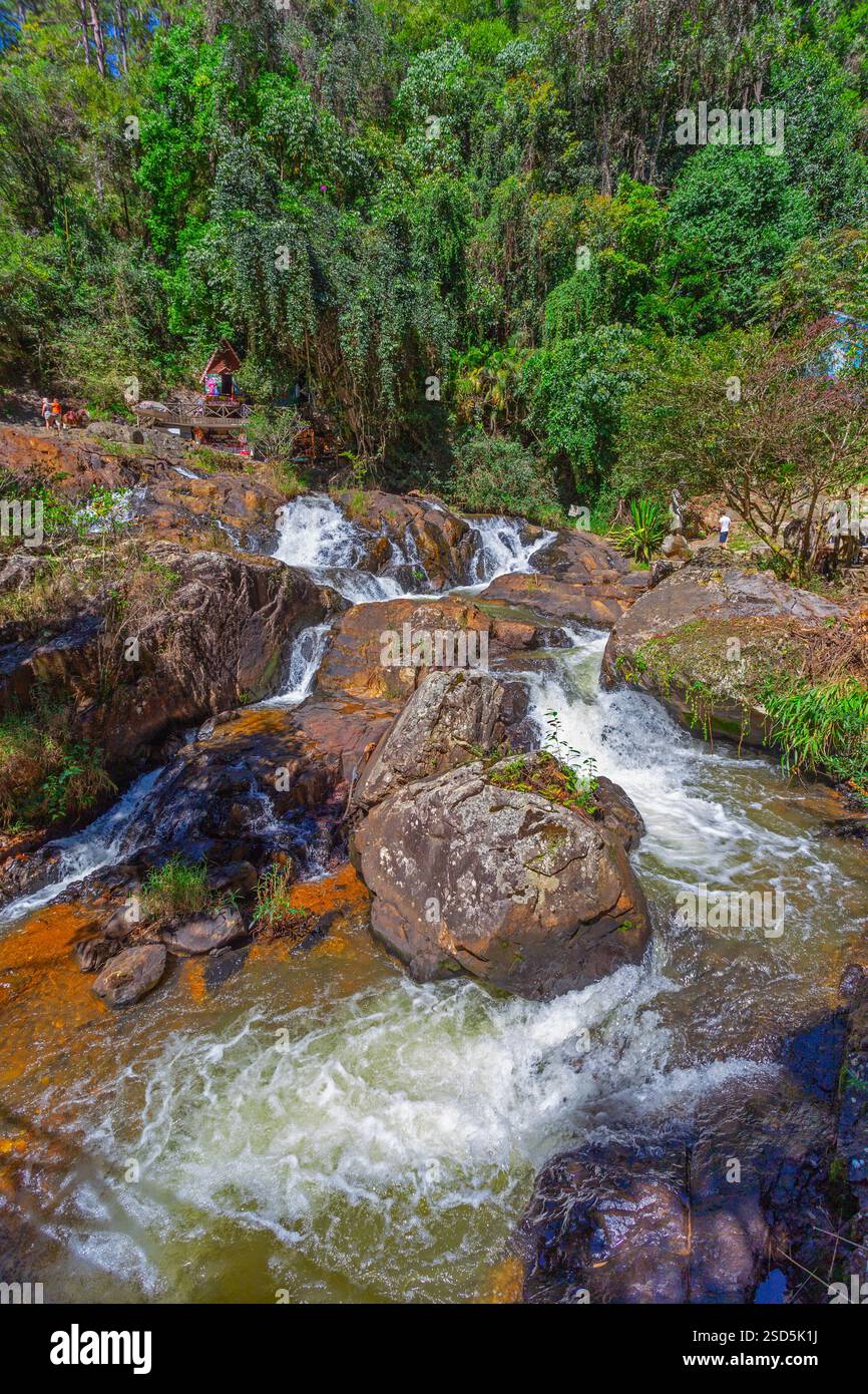 DALAT, VIETNAM - JUNE 14, 2014: Unidentified tourists pose and take ...