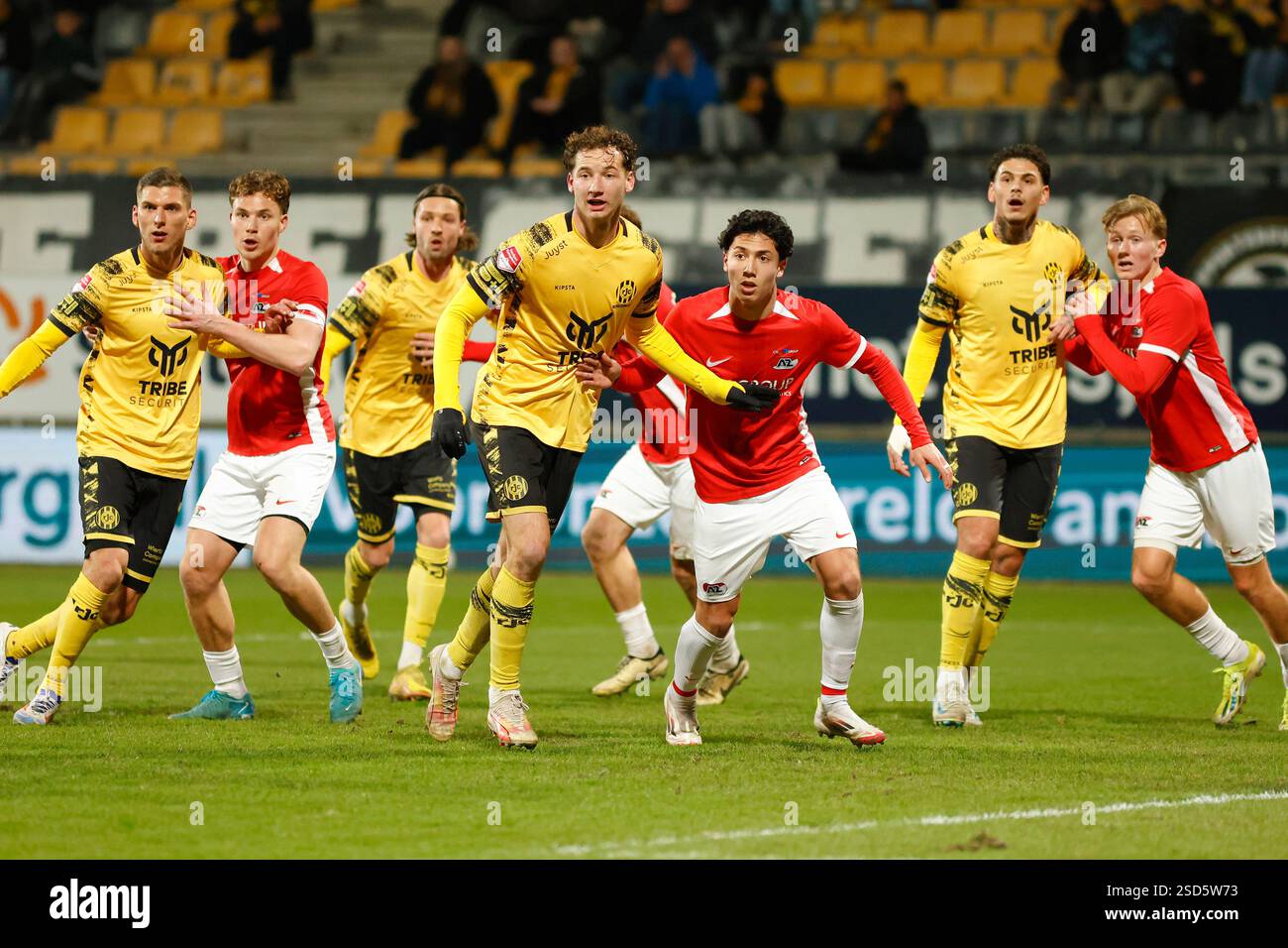 KERKRADE, NETHERLANDS - FEBRUARY 7: Wesley Spieringhs of Roda JC battles for the ball during the ...