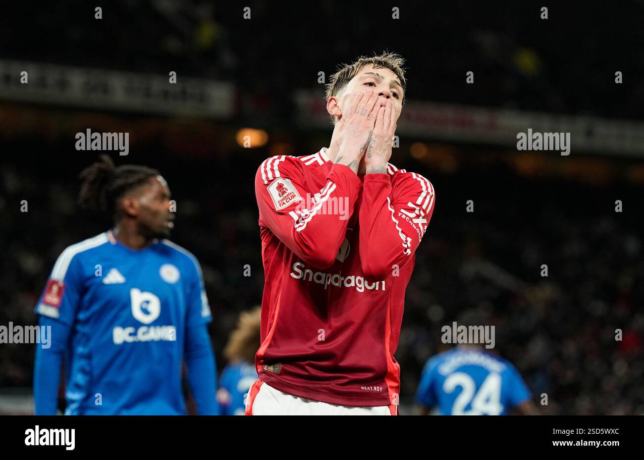 Manchester, UK. 7th Feb, 2025. Alejandro Garnacho of Manchester United ...