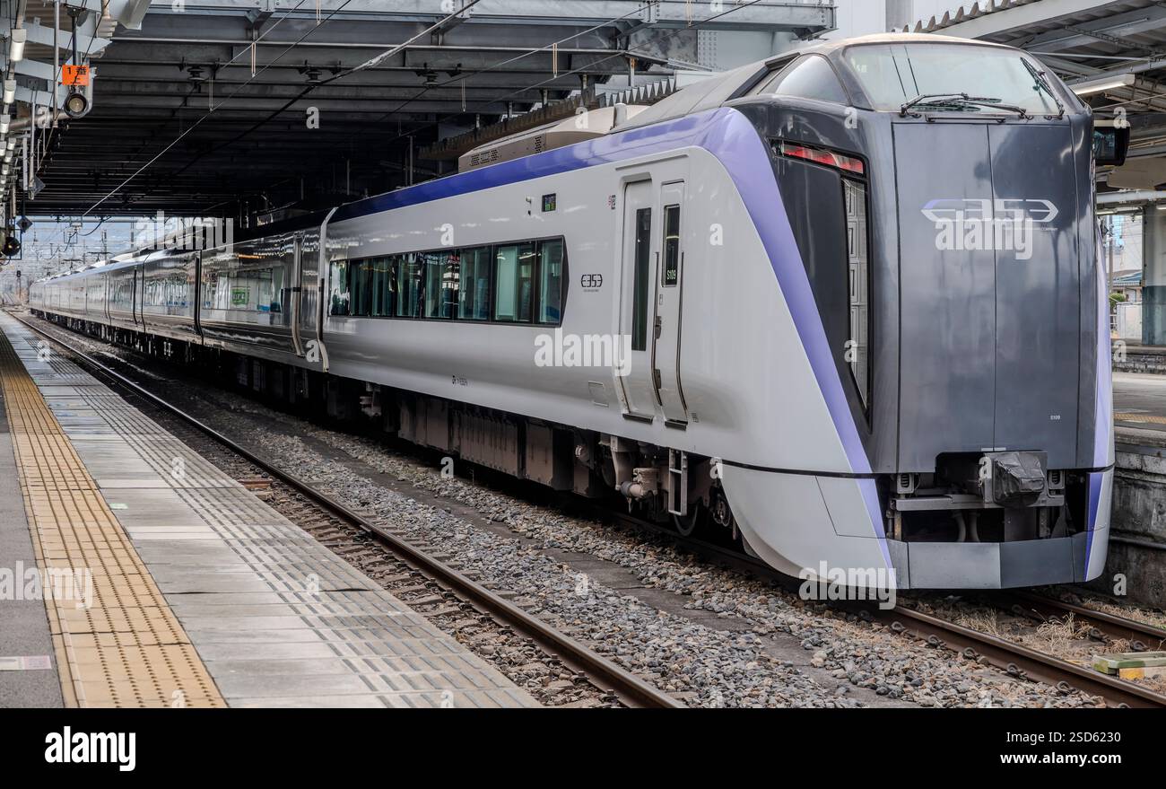 A JR East E353 Series Azusa express train at Matsumoto Station in Japan Stock Photo - Alamy