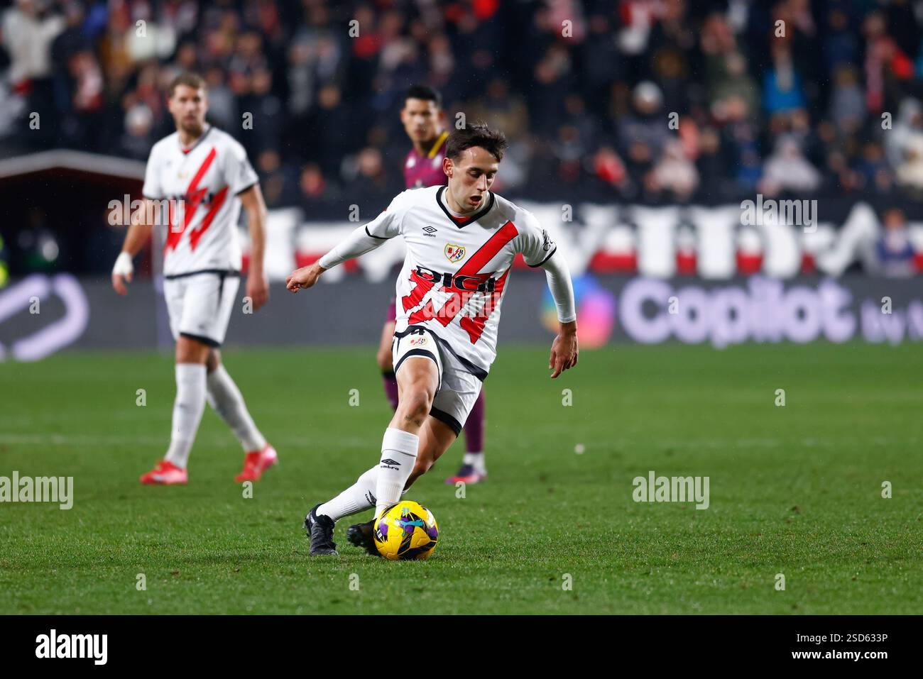 Pedro Diaz of Rayo Vallecano in action during the Spanish League ...