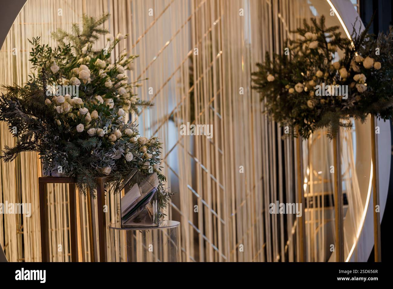 Elegant Floral Display in Refined Modern Interior Design Stock Photo ...