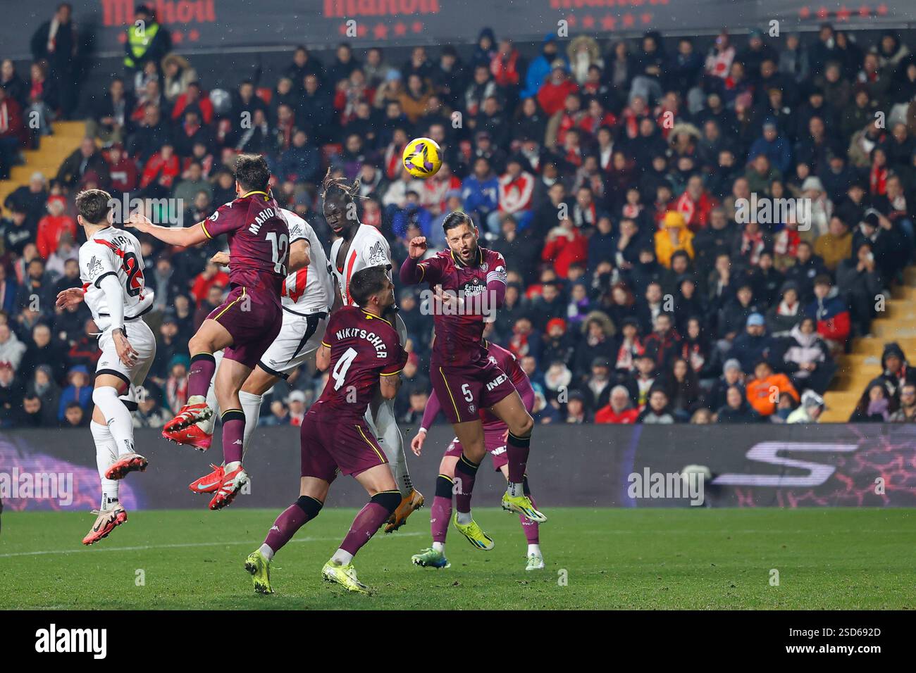 Pathe Ciss of Rayo Vallecano in action during the Spanish League ...