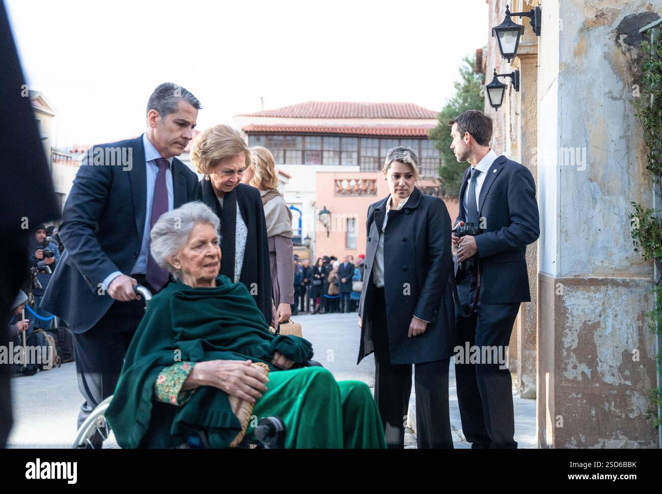 Athens, Greece. 07th Feb, 2025. Queen Sofia of Spain and her sister ...