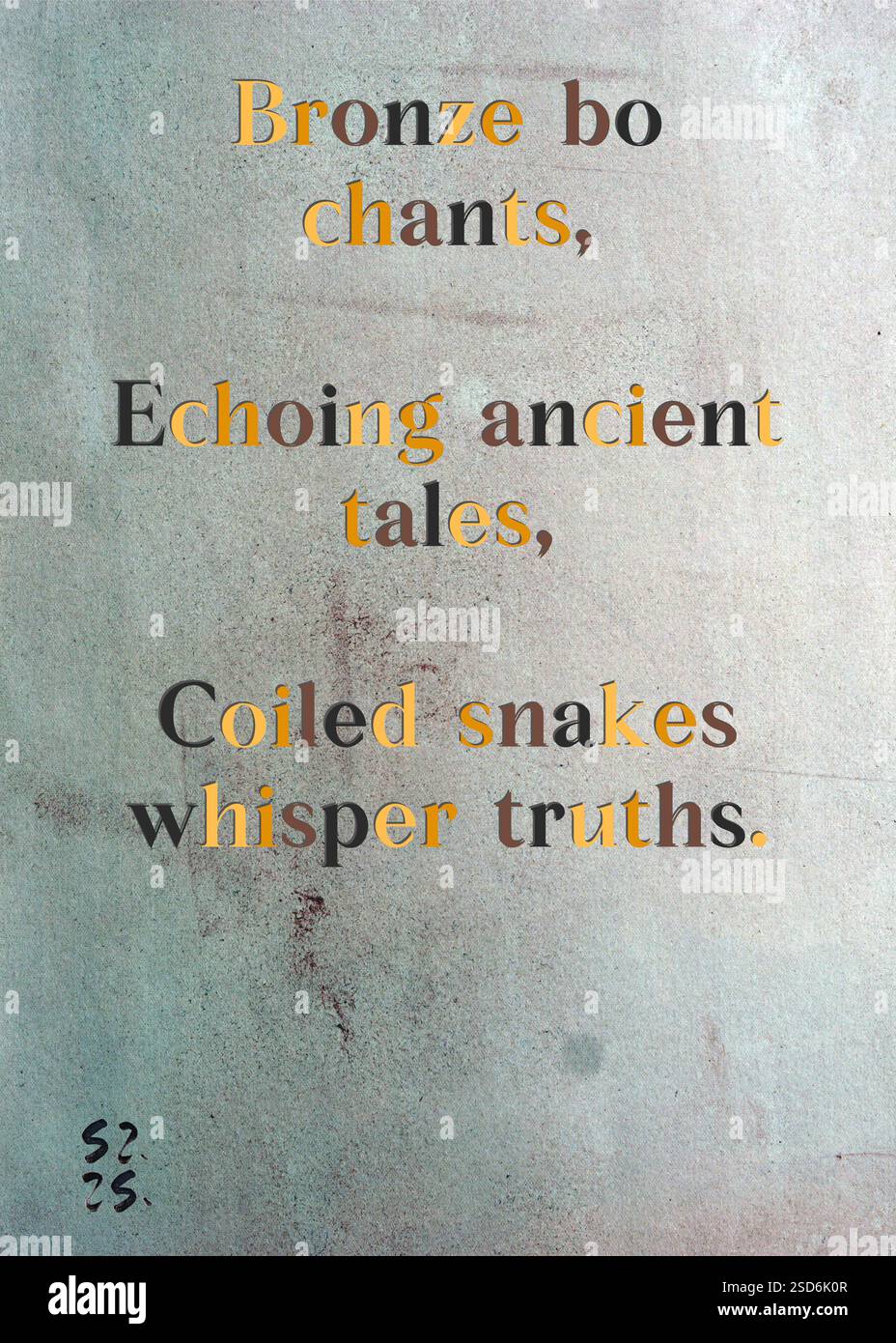 Bronze bo chants, Echoing ancient tales, Coiled snakes whisper truths ...