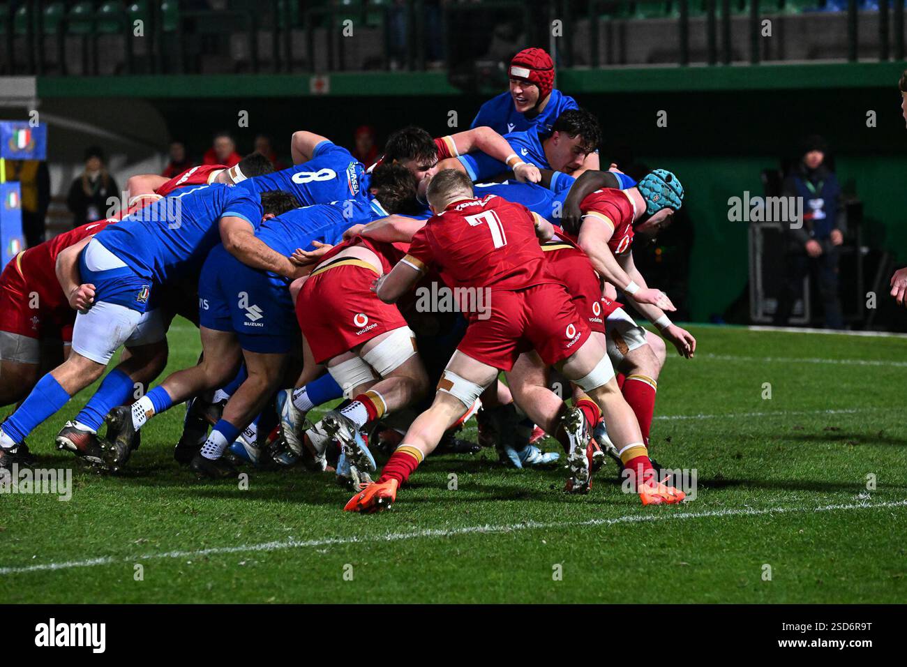 Monigo, Italy. 07th Feb, 2025. Evan Minto ( Wales U20 ) during the ...