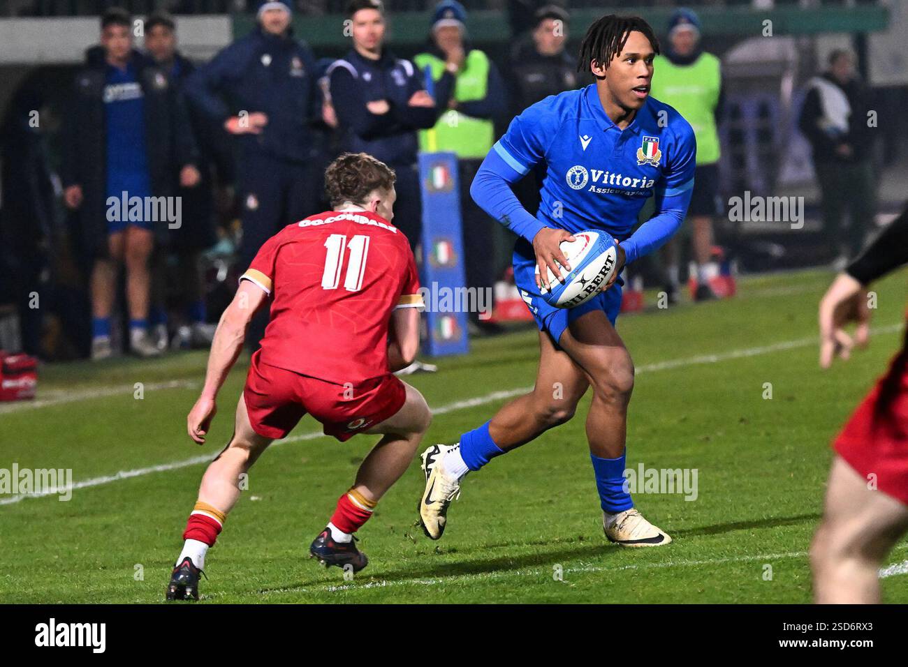 Monigo, Italy. 07th Feb, 2025. Images of the Italia U20 vs. Wales U20 ...