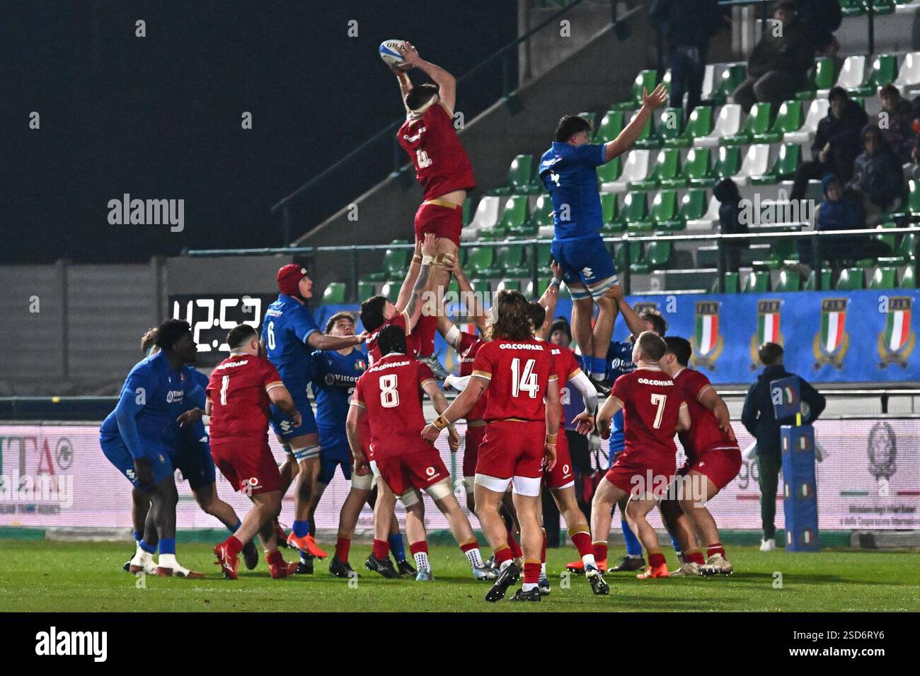 Monigo, Italy. 07th Feb, 2025. Images of the Italia U20 vs. Wales U20 ...