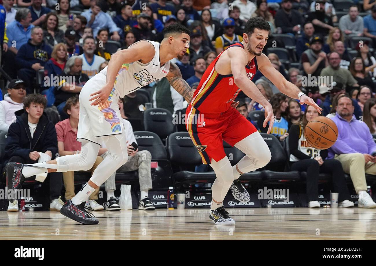 Denver Nuggets forward Michael Porter Jr. (1) covers New Orleans ...