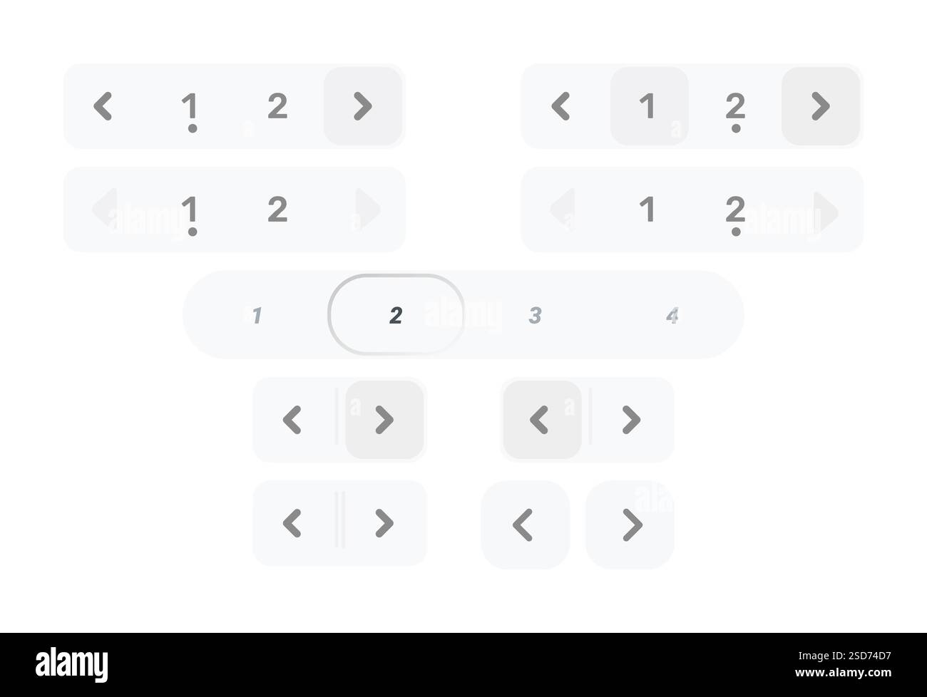 Ui pagination design hi-res stock photography and images - Alamy