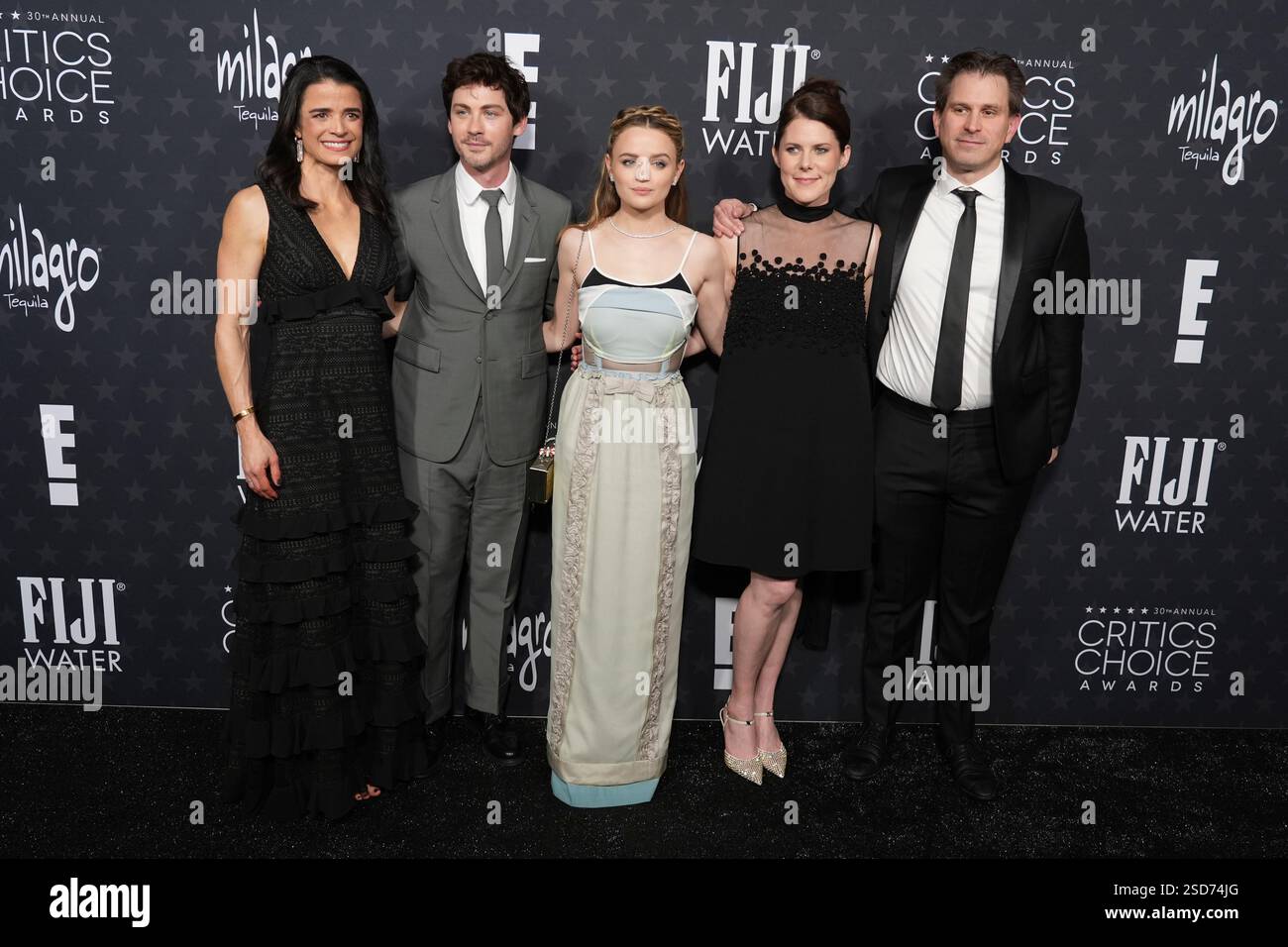 Georgia Hunter, from left, Logan Lerman, Joey King, Erica Lipez and ...
