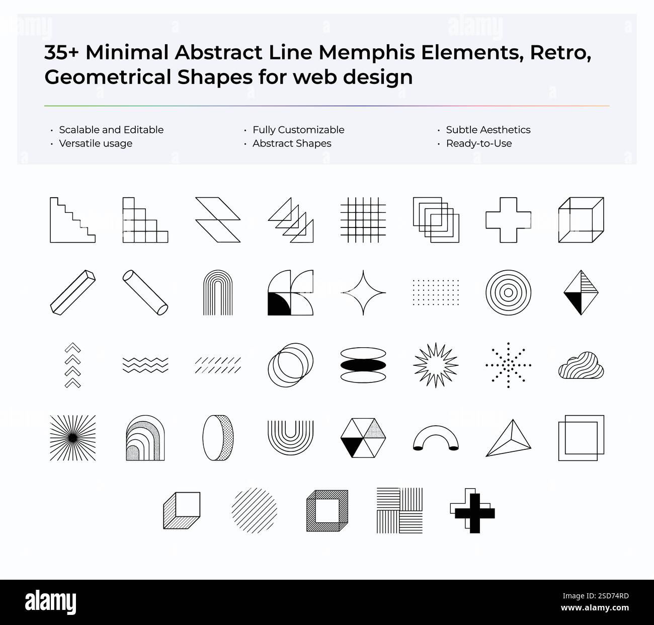 Modern line shapes Stock Vector Images - Alamy