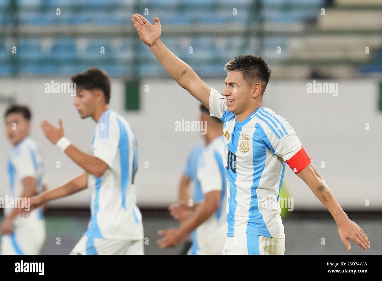 Argentina's Claudio Echeverri celebrates after scoring his side's ...