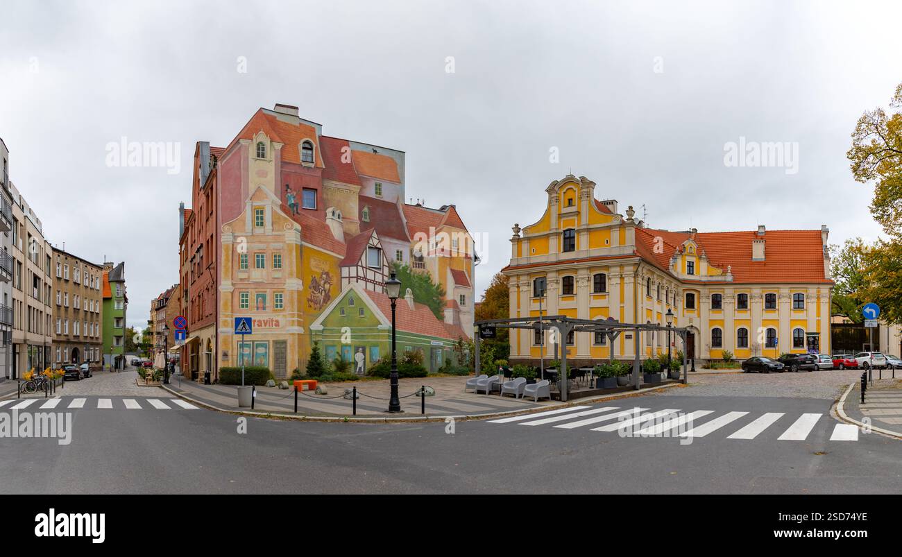A picture of the Mural Srodka, in Poznan, crerated in 2007 by the ...