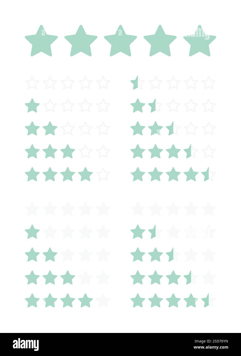 Set star rating elements hi-res stock photography and images - Alamy