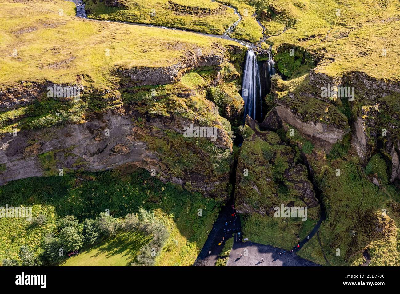 Aerial view waterfall gljufrabui in hi-res stock photography and images ...