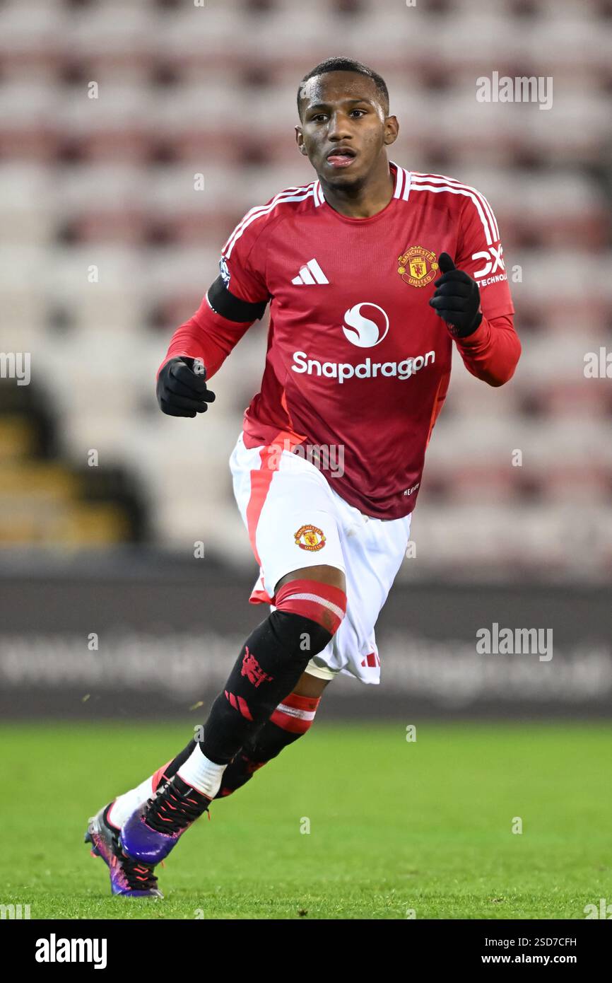 Manchester United forward Malachi Sharpe during the Manchester United ...
