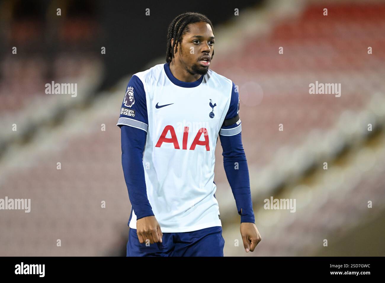 Tottenham Hotspur midfielder Tyrese Hall during the Manchester United ...