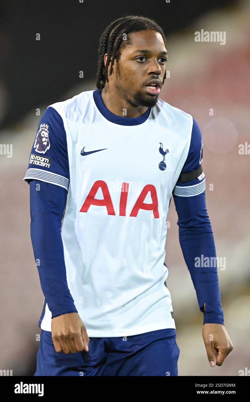 Tottenham Hotspur midfielder Tyrese Hall during the Manchester United ...