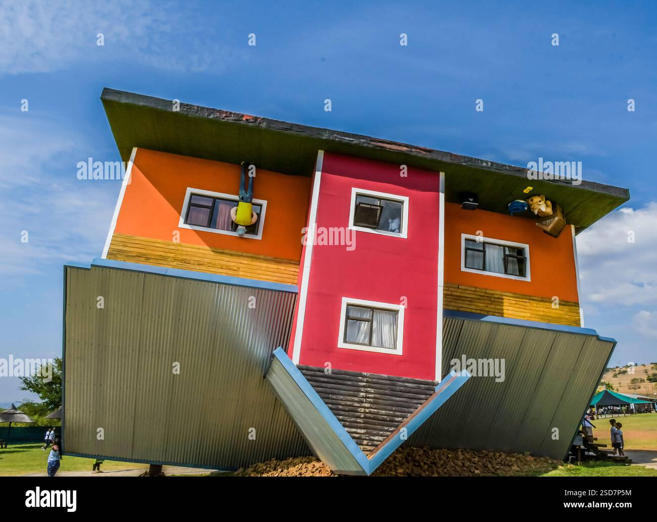 A colorful Upside down house in Hartbeespoort dam south africa Stock ...
