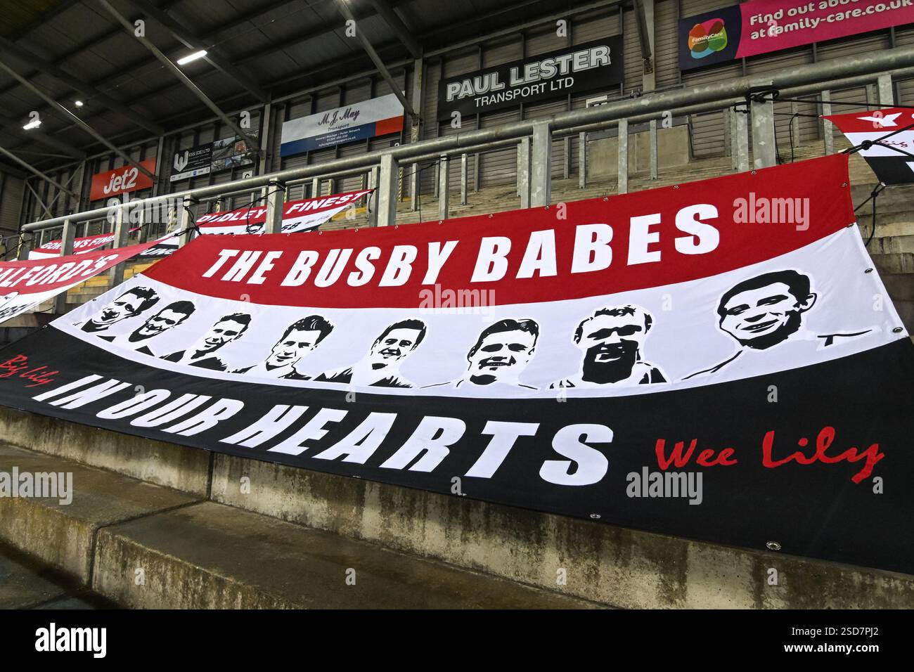 A general view of Busby Babes tribute to those lost in Munich Air ...