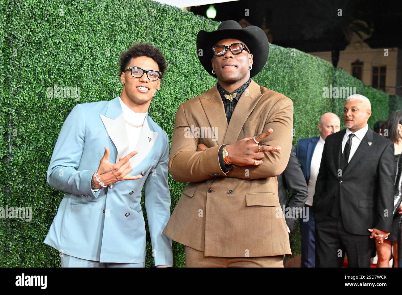 Saenger Theatre. 6th Feb, 2025. New Orleans LA; Christian Gonzalez (l ...