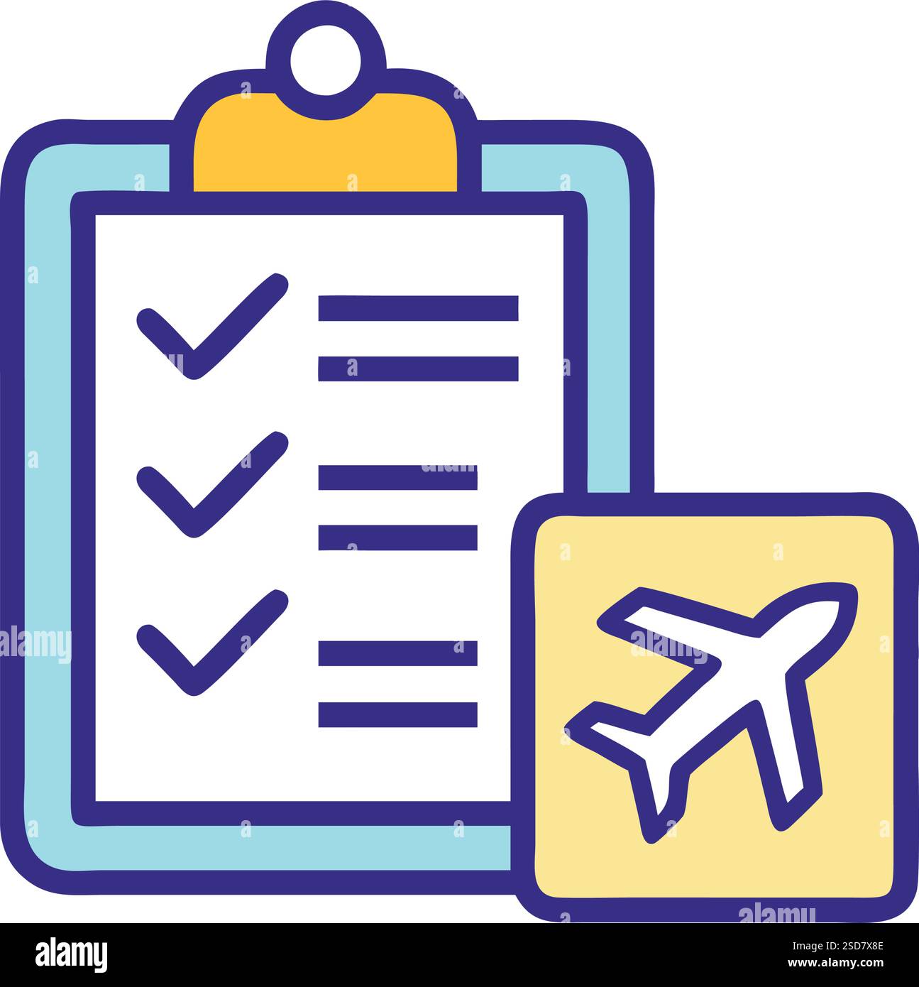Flight travel planning illustration Stock Vector Image & Art - Alamy
