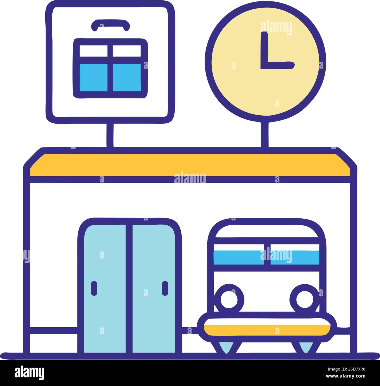 Airport terminal building illustration Stock Vector Image & Art - Alamy