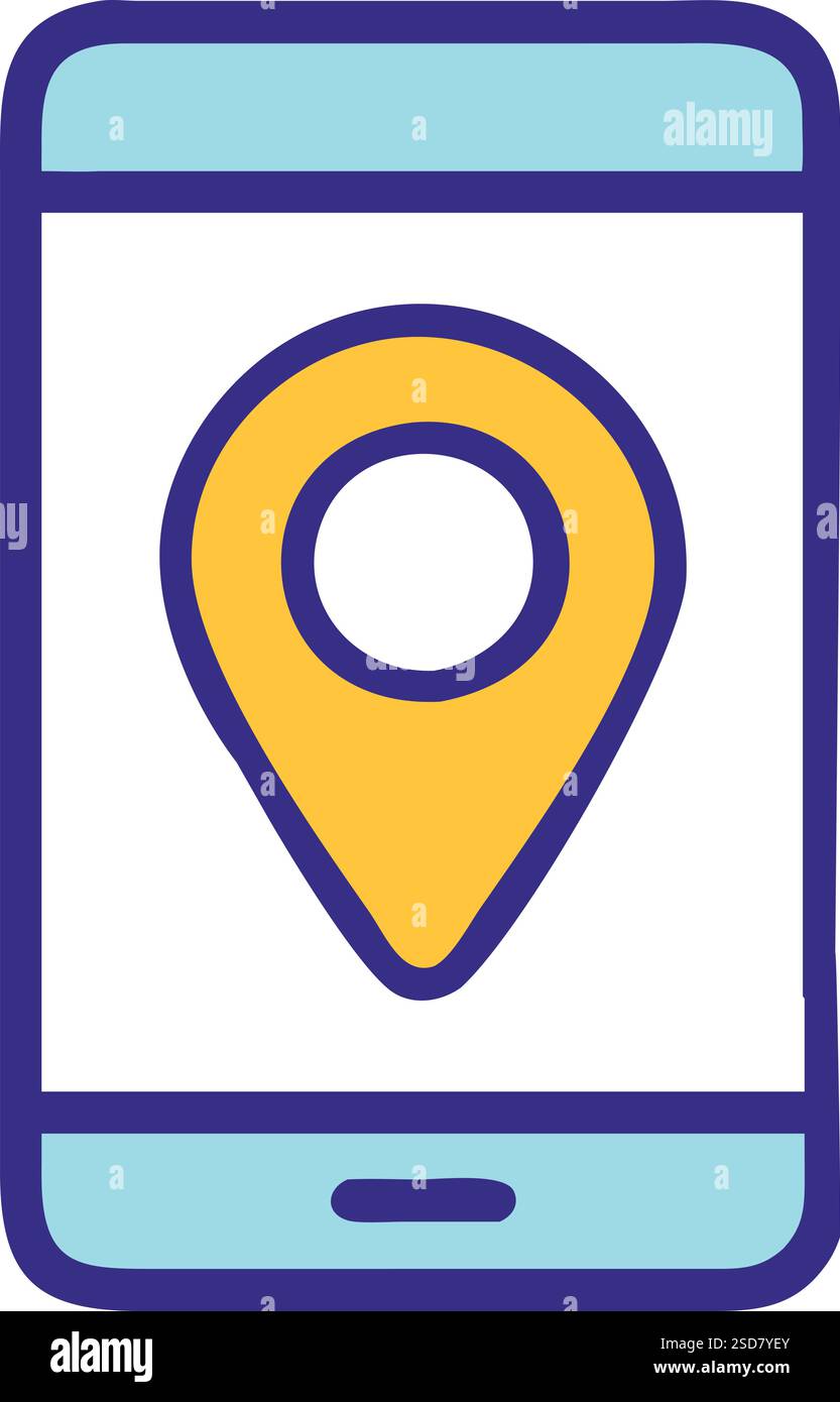 Mobile navigation travel app illustration Stock Vector Image & Art - Alamy