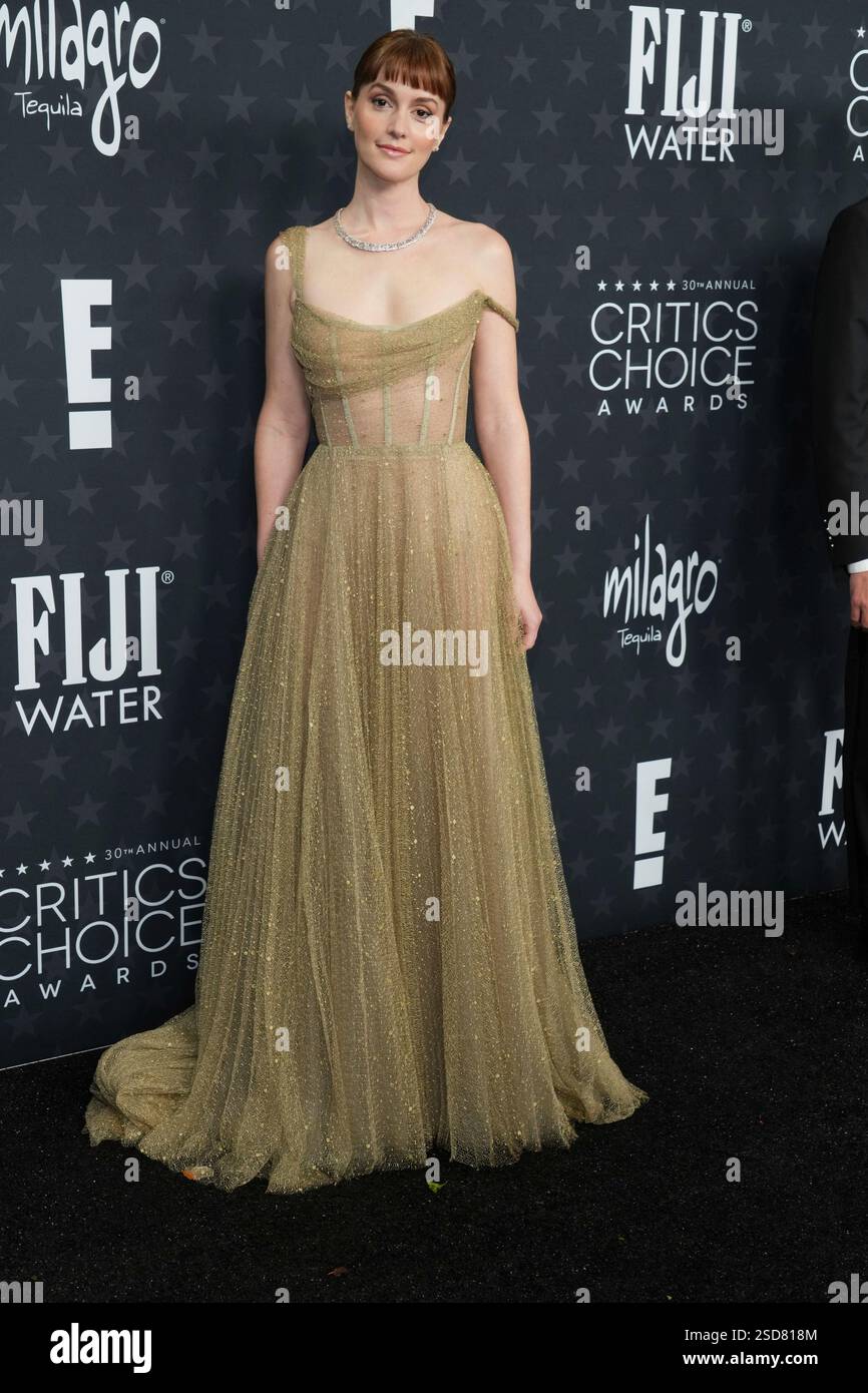 Leighton Meester arrives at the 30th Critics Choice Awards on Friday ...