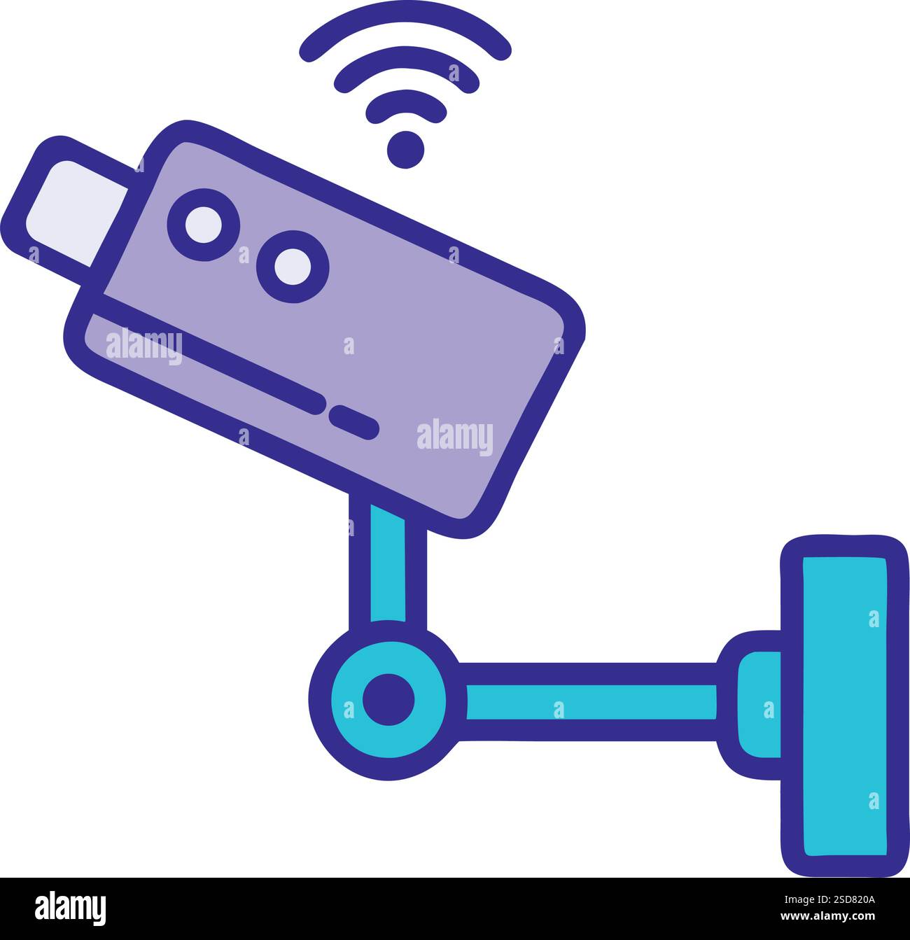 Smart security camera home automation illustration Stock Vector Image ...