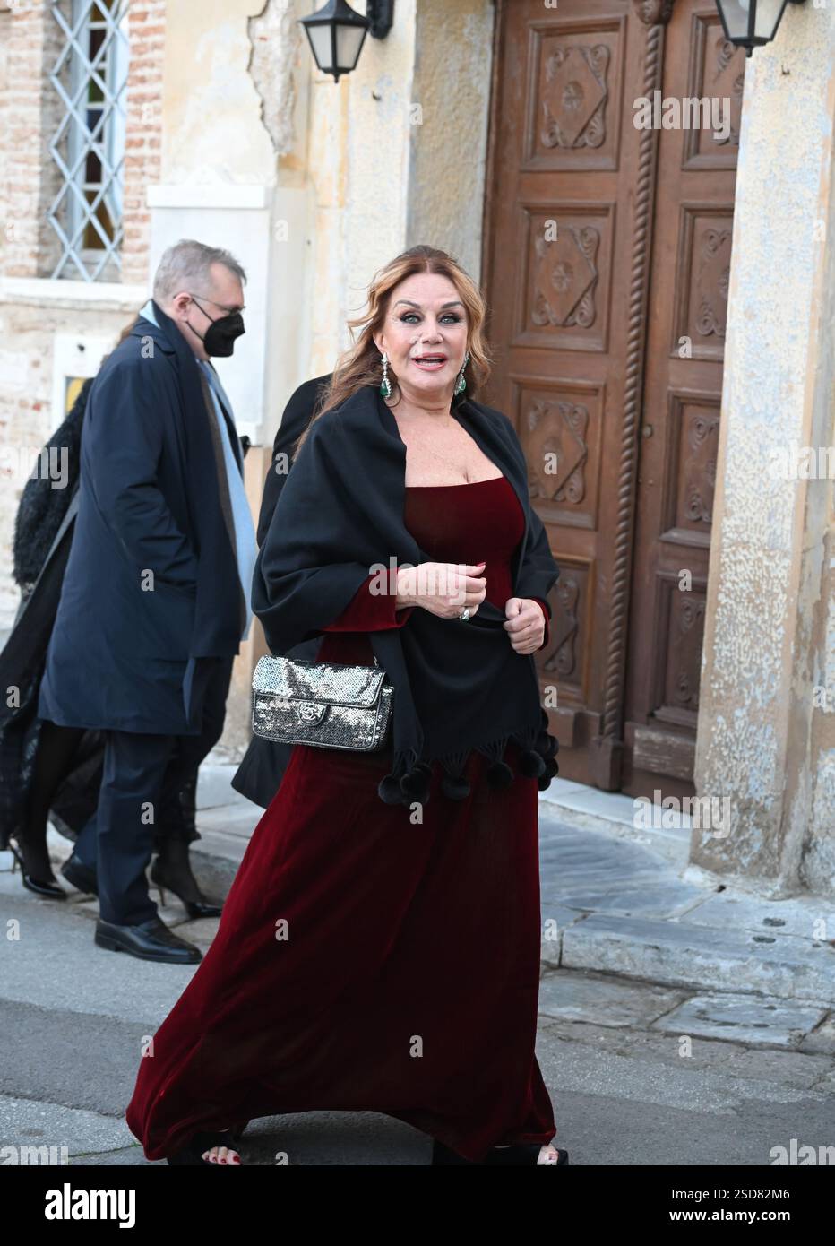 Athens, Greece, 7 February 2025. The mother of the bride, Agapi Politi ...