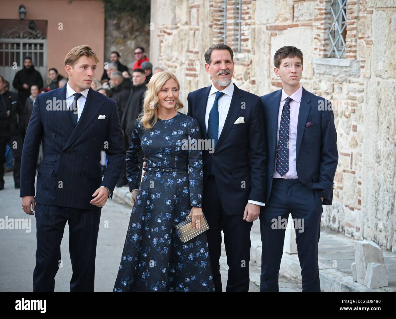 Athens, Greece, 7 February 2025. Pavlos Crown Prince of Greece, Marie ...