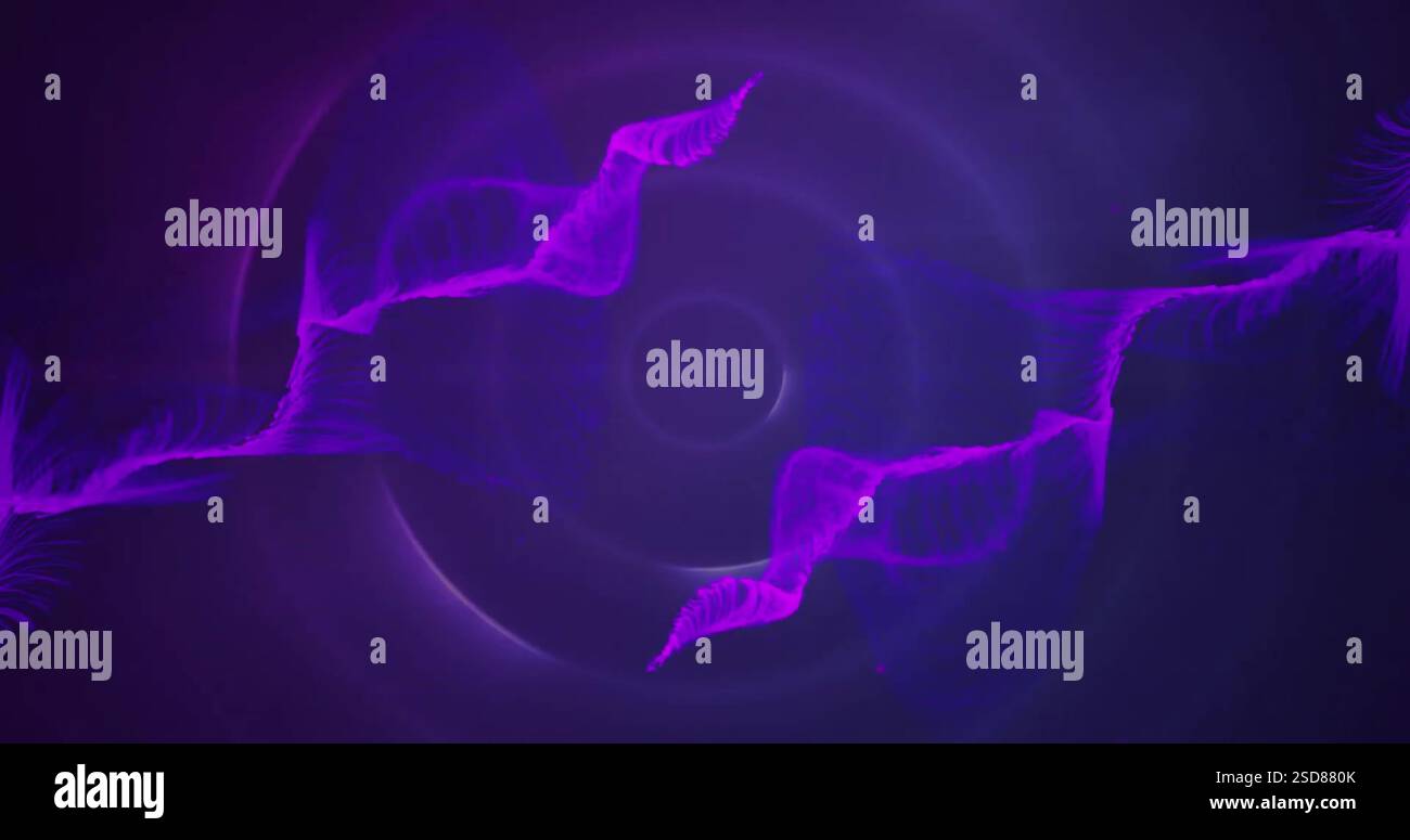 Image of abstract purple and blue waves creating dynamic energy flow on dark background Stock ...