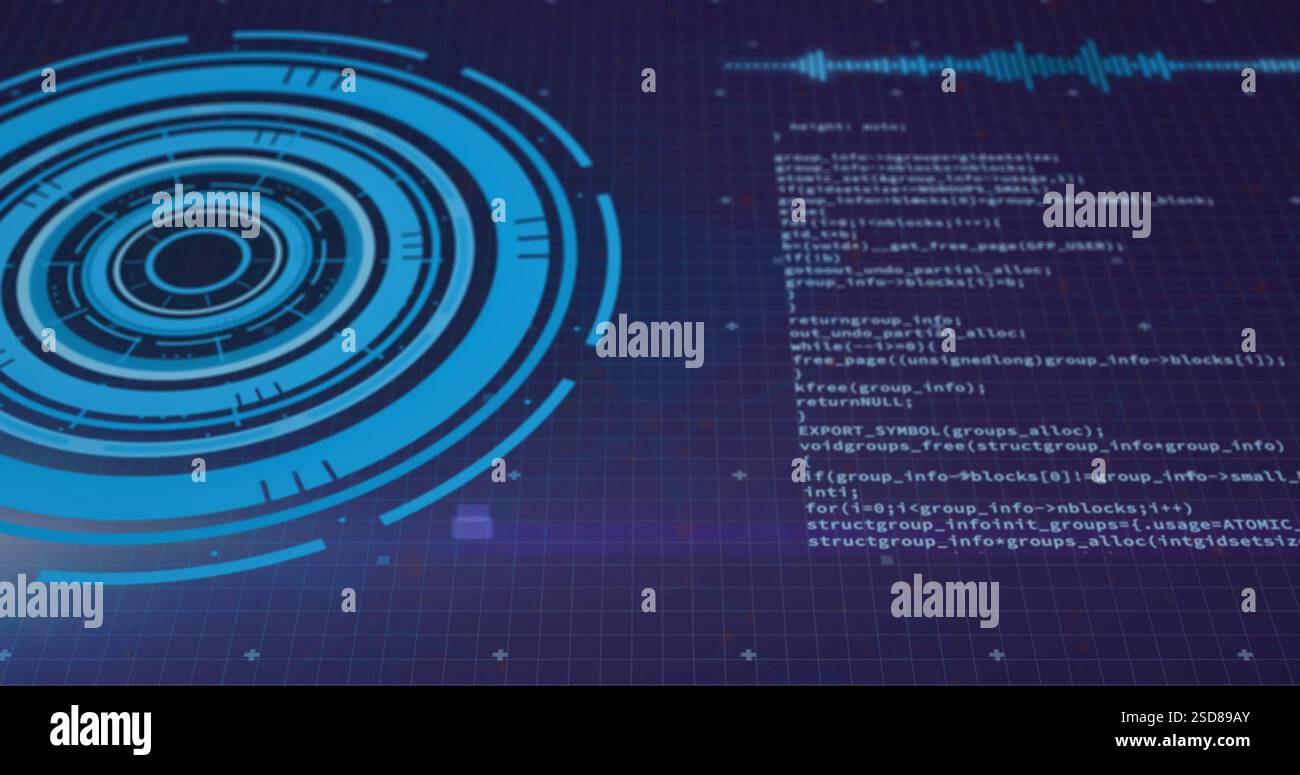 Blue circular scanner hi-res stock photography and images - Alamy
