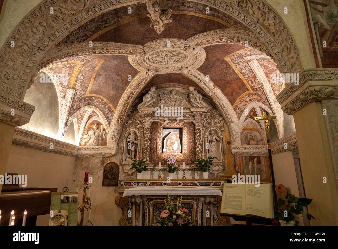 Sirmione, Italy - Sep 21, 2024: Interior of Chiesa di Sant'Anna della ...