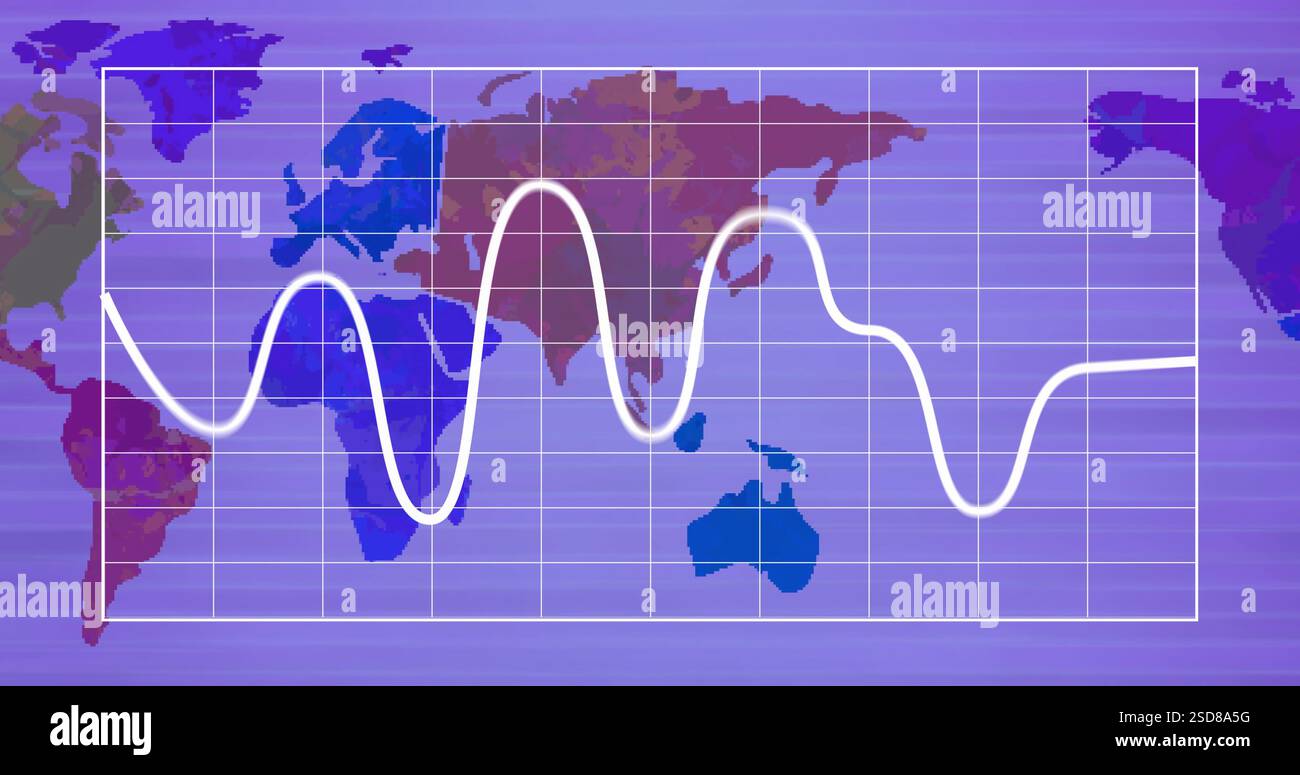 Image of diagrams over world map Stock Photo - Alamy